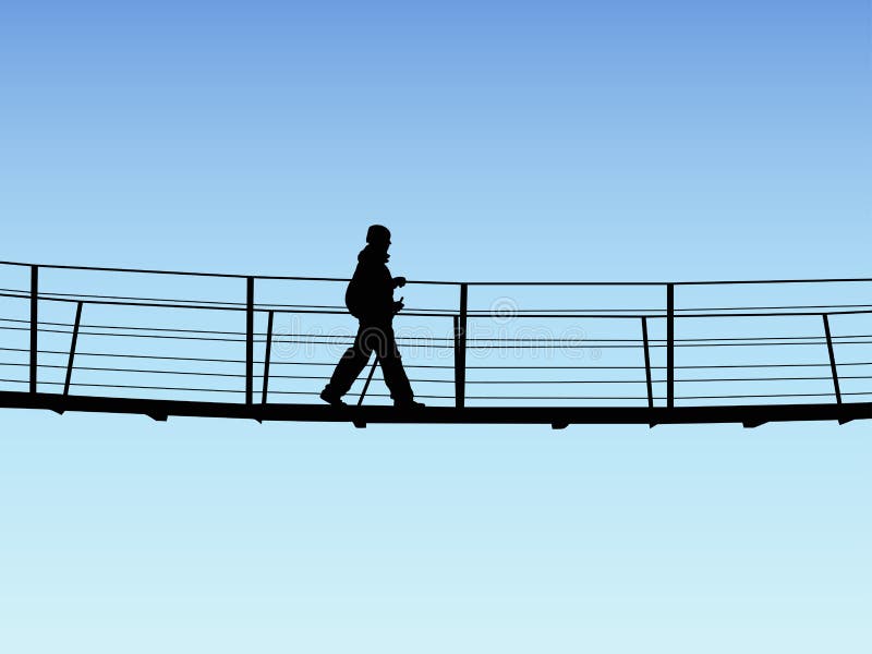 Bridge Person Crossing Stock Illustrations – 247 Bridge Person Crossing ...