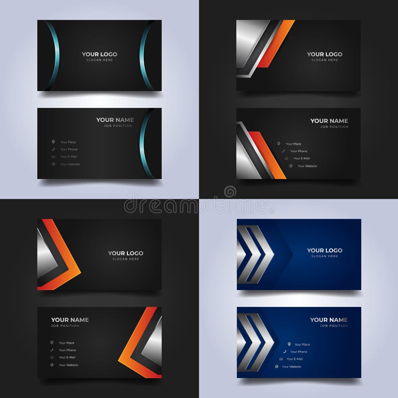 Print Business Card Template Stock Vector - Illustration of booklet ...