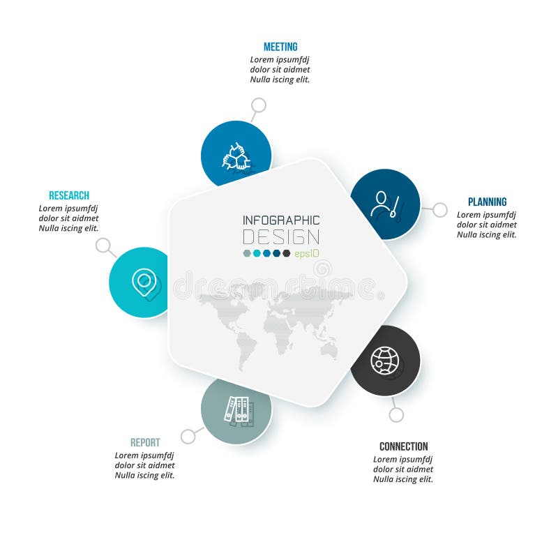 Business Concept Infographic with Diagram Stock Vector - Illustration ...