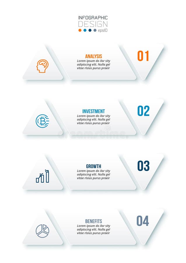 Business Concept Infographic Template with Workflow Stock Vector ...