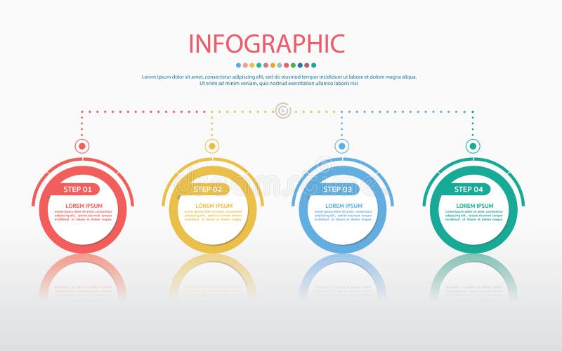 Step Flow Chart. Work Flow Process with Graphic Timeline, Sequence ...