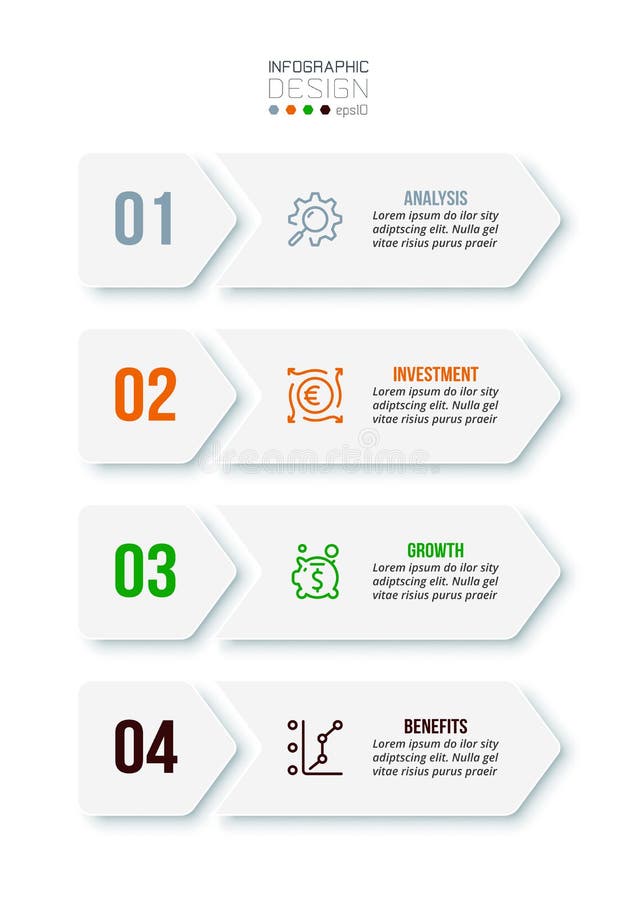 Business Work Flow Infographic Template Stock Vector - Illustration of ...