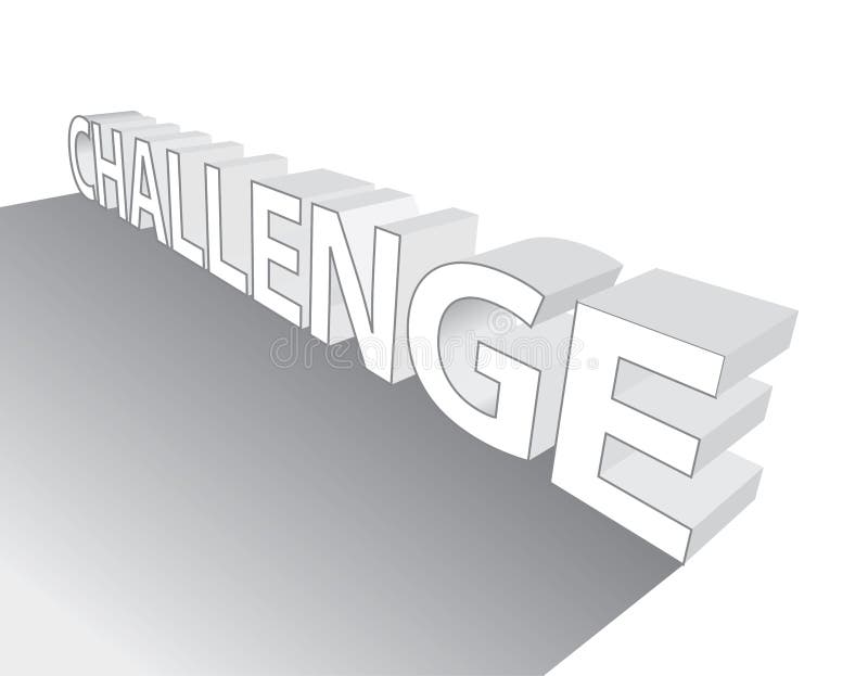 Challenge 3d letters stock vector. Illustration of goal - 265880886