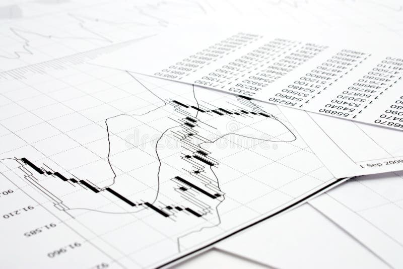 Print chart stock photo. Image of candlestick, falling - 12060200