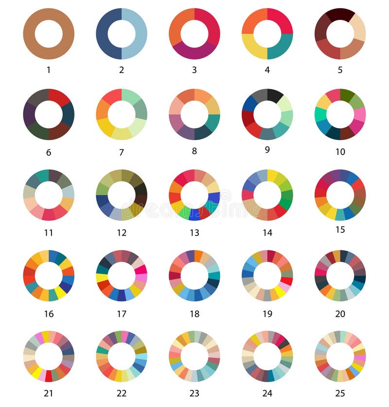 PrintChart Segments Collection. Sections and Slices Pack. Stock Vector ...