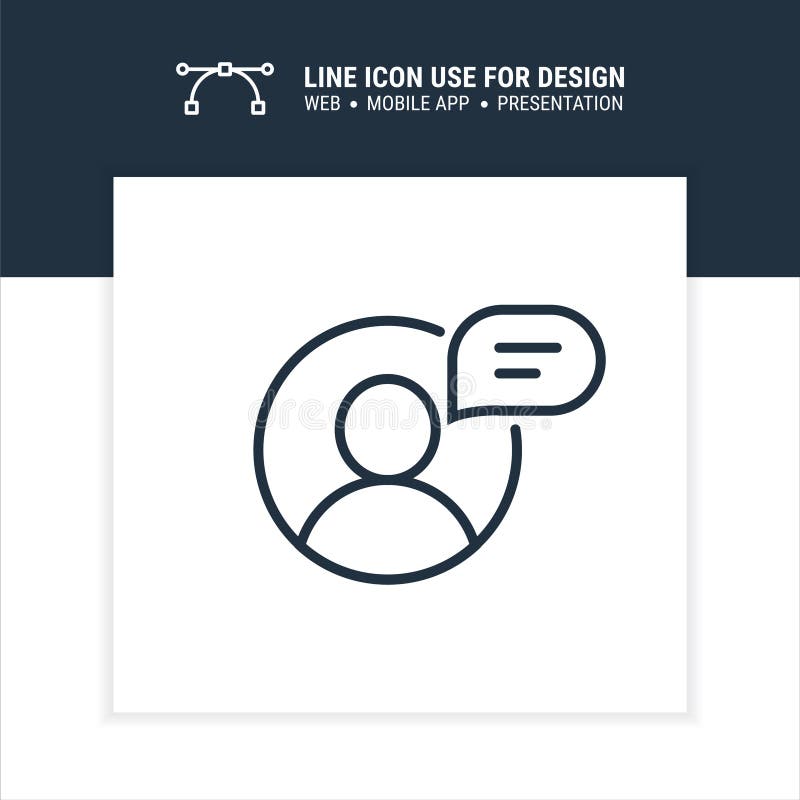 Chat Support Vector Symbol Outline Stroke Graphic Design Single Icon ...