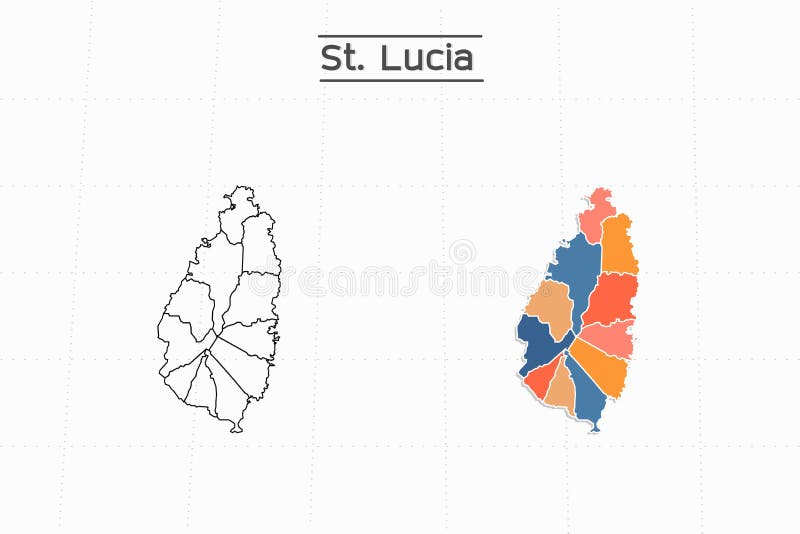 St Lucia Outline Stock Illustrations – 32 St Lucia Outline Stock ...