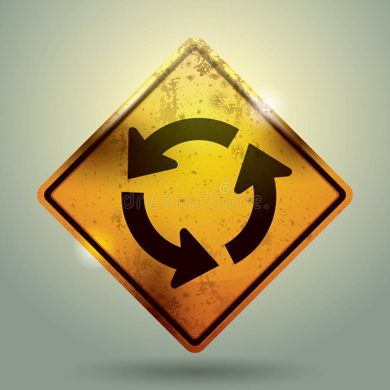 Circular Intersection Sign. Vector Illustration Decorative Design Stock ...