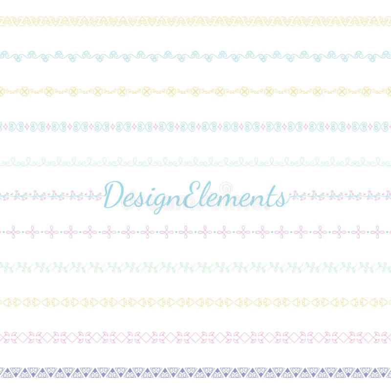 Collection of Divider Design Element Vectors Stock Vector ...