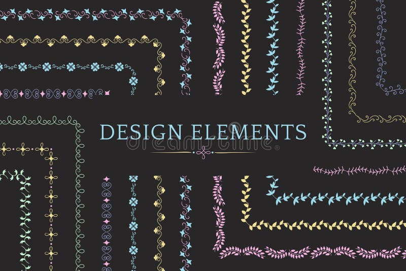 Collection of Divider Design Element Vectors Stock Vector ...