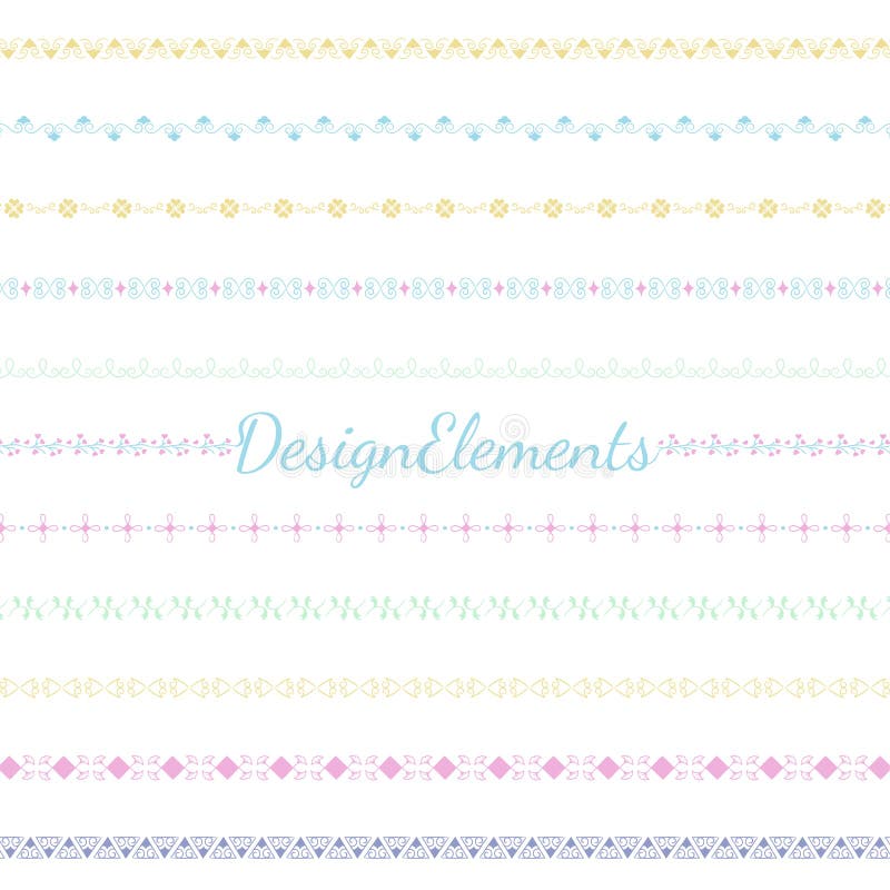 Collection of Divider Design Element Vectors Stock Vector ...