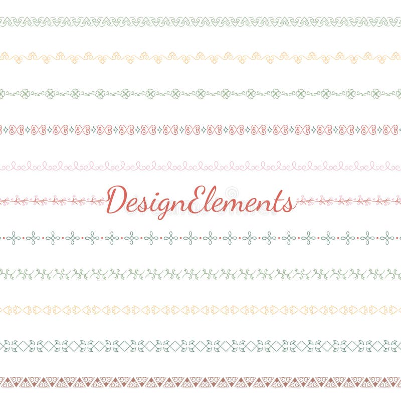 Collection of Divider Design Element Vectors Stock Vector ...