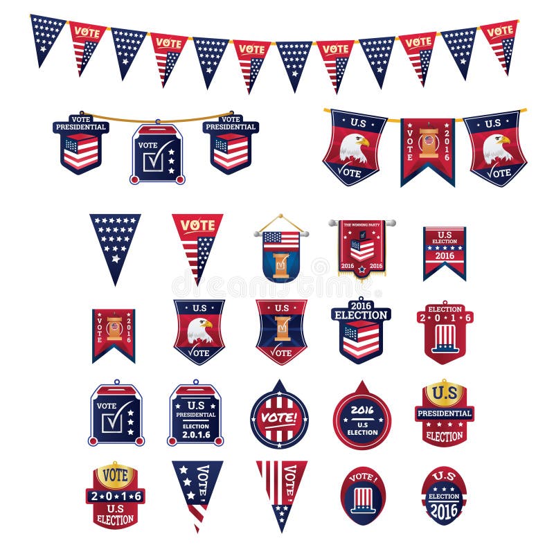 A Voting Banners Illustration. Stock Illustration - Illustration of ...