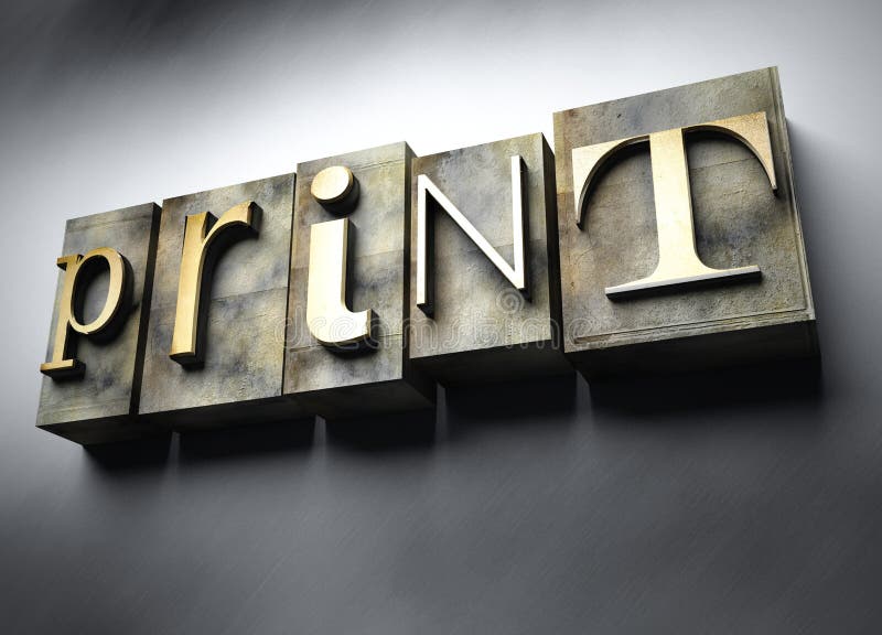 Print Concept, Vintage Letterpress Text Stock Illustration ...