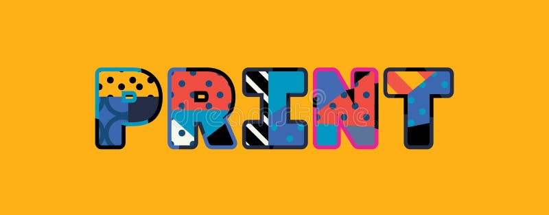 Print Concept Word Art Illustration Stock Vector Illustration Of