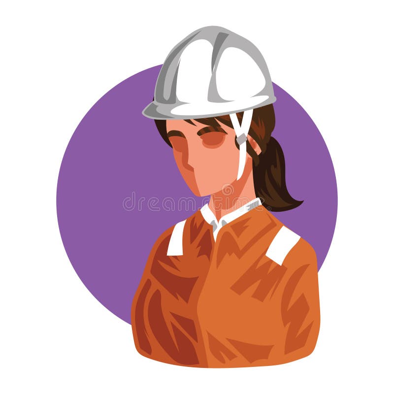 Construction Woman Engineer. Vector Illustration Decorative Design ...