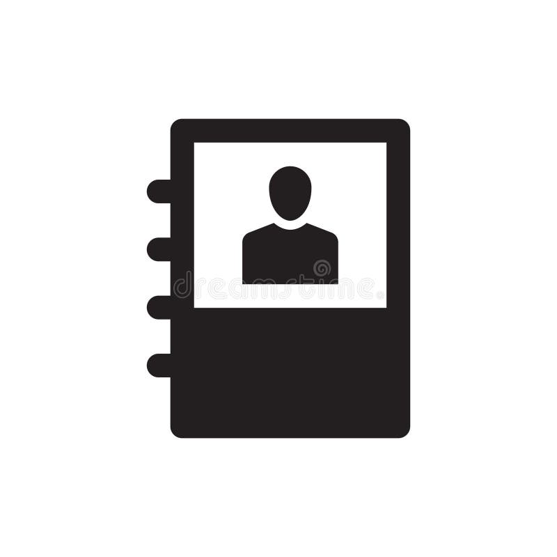 Contact Book Icon stock vector. Illustration of symbol - 361460068