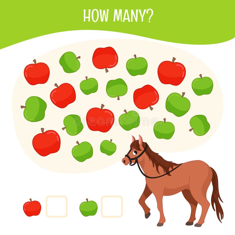 Counting Educational Children Game, Kids Activity. How Many Objects ...