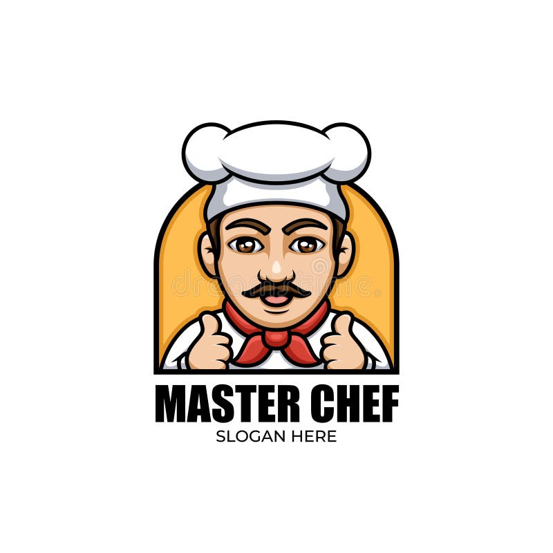 Master Chef Cartoon Logo stock vector. Illustration of culinary - 215323029