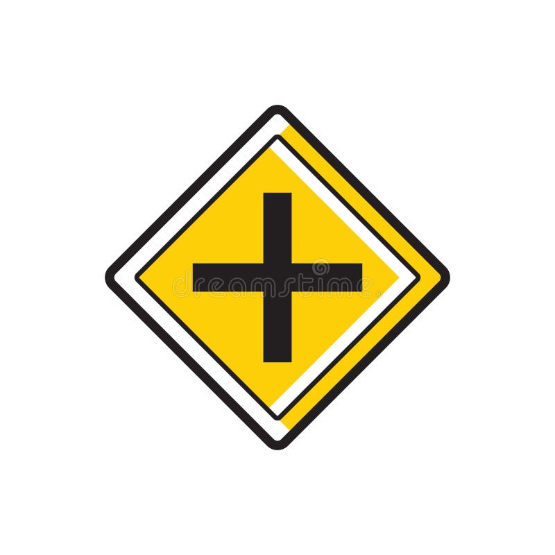 Crossroads Sign. Vector Illustration Decorative Design Stock Vector ...