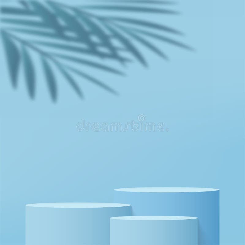 Print3d Blue Color Podium and Minimal Blue Color Wall Scene. 3d Podium ...