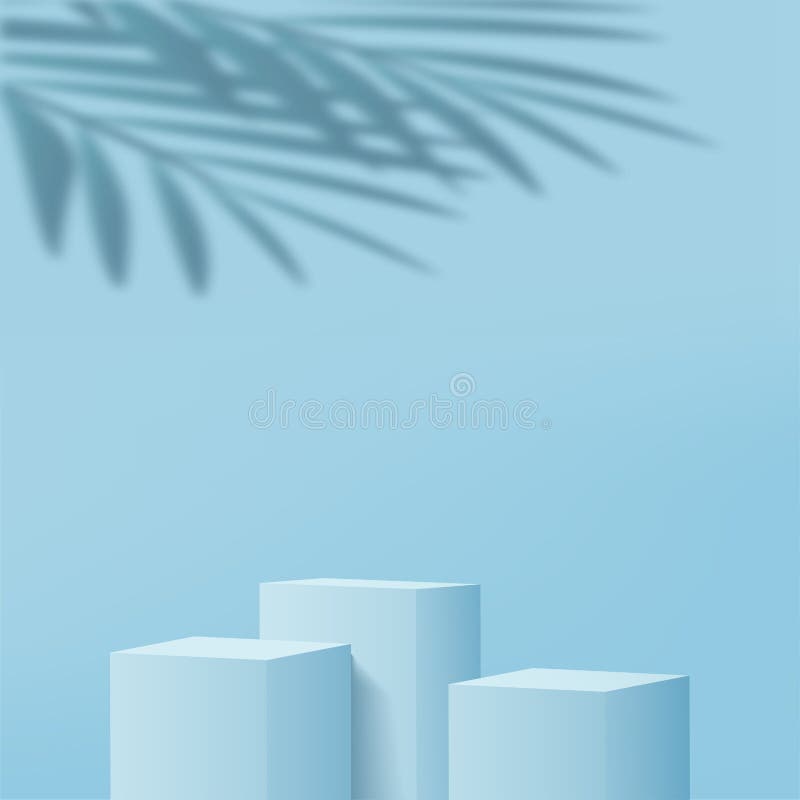Print3d Blue Color Podium and Minimal Blue Color Wall Scene. 3d Podium ...