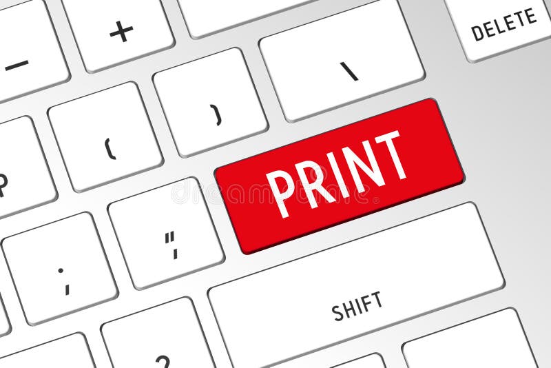Print - 3D Computer Keyboard Stock Illustration - Illustration of print ...