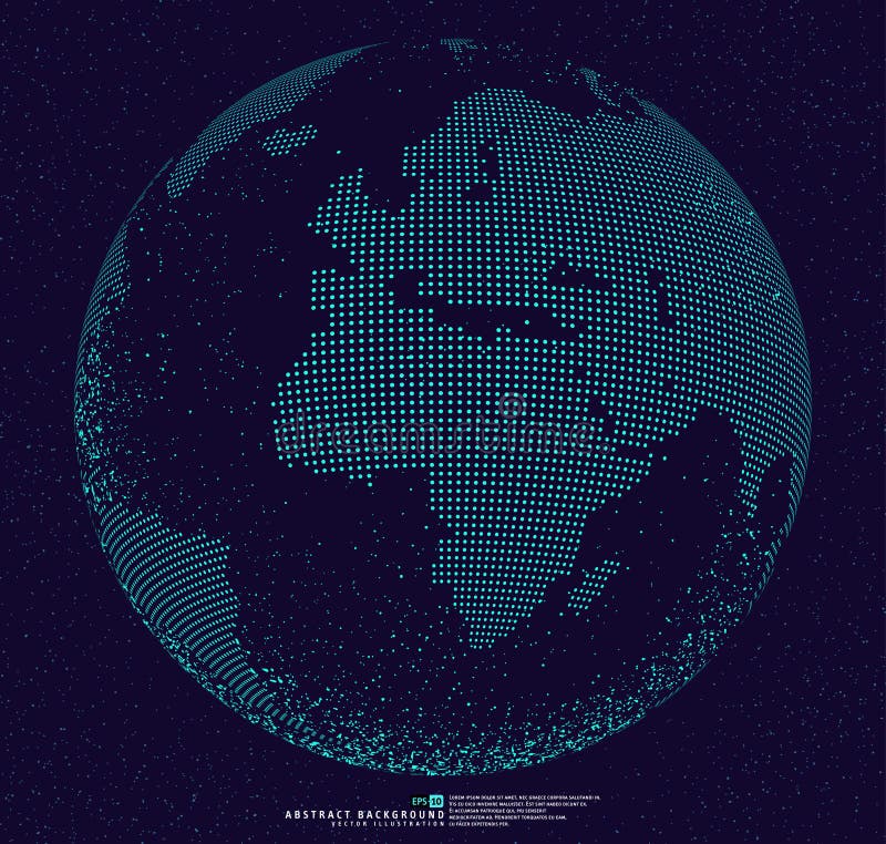 3d Dotted Globe Abstract Background Stock Illustrations – 1,179 3d ...