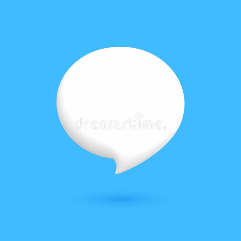 3d White Speech Bubble. Circle Speech Bubble Icon Stock Vector ...