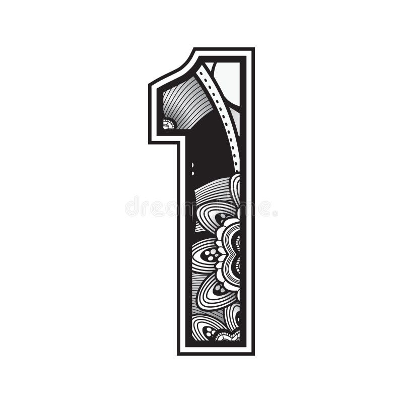 Print stock illustration. Illustration of ornate, numerics - 185032916