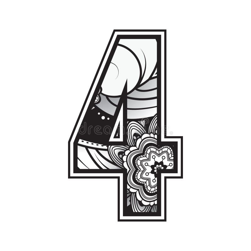 Print stock illustration. Illustration of number, ornate - 185035871