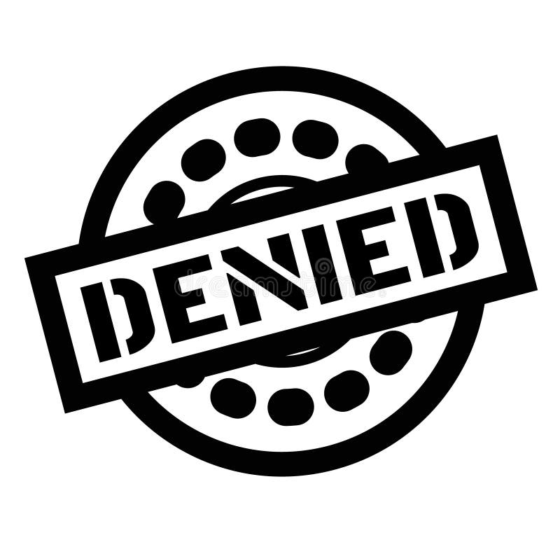 Denied stamp on white stock vector. Illustration of post - 142259398