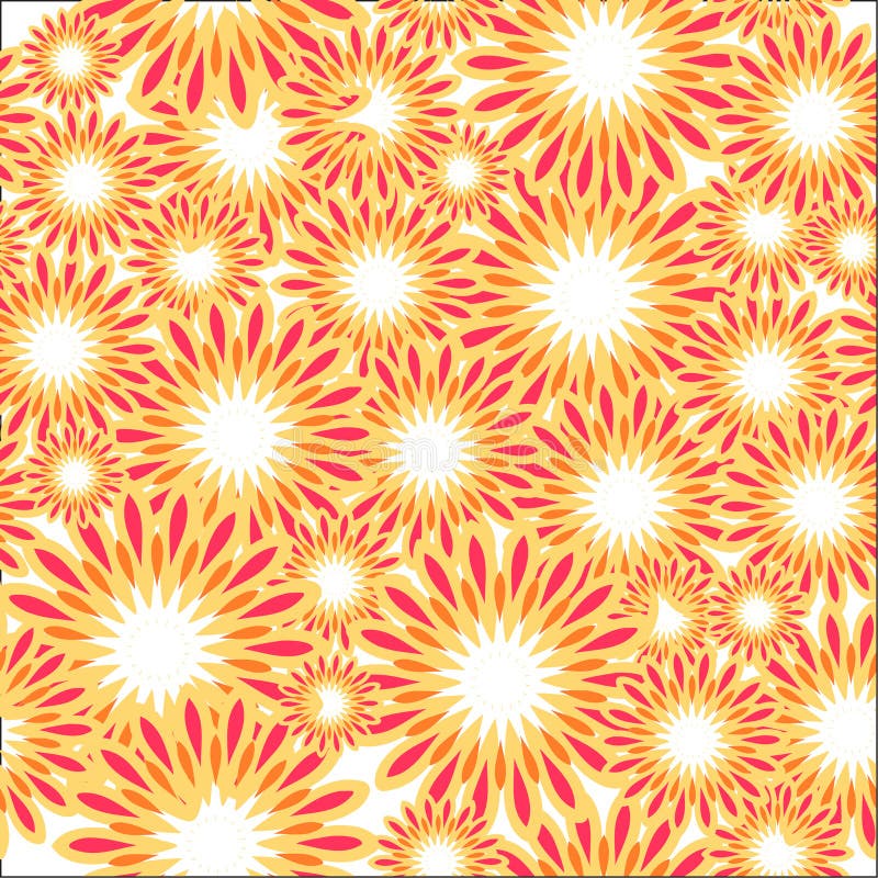 Colorful Floral Bloom Vector Pattern Design Stock Vector - Illustration ...