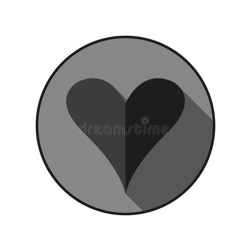 The Heart Icon in the Circle. Vector. Stock Vector - Illustration of ...