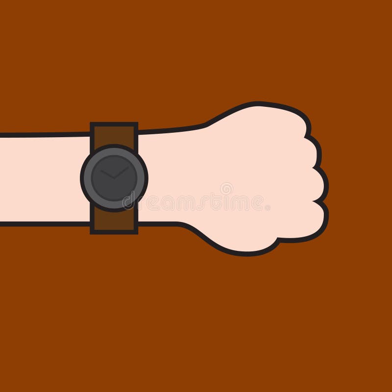 Print stock vector. Illustration of hand, wrists, clock - 186832501