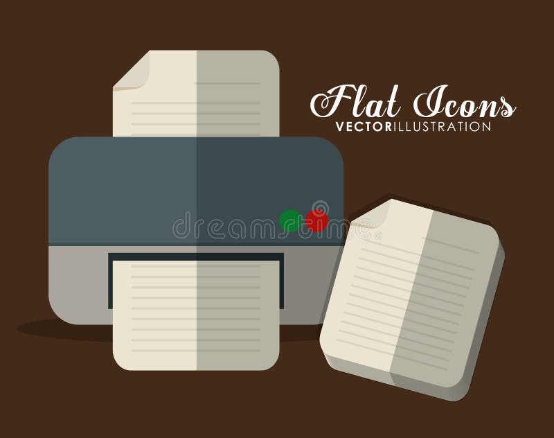 Print and Document Icon. Office Instrument Design. Vector Graph Stock ...