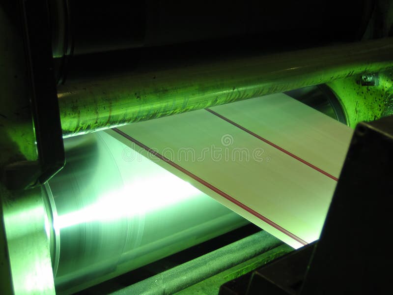 Print Drum on Printing Press Stock Image - Image of machinery, print ...