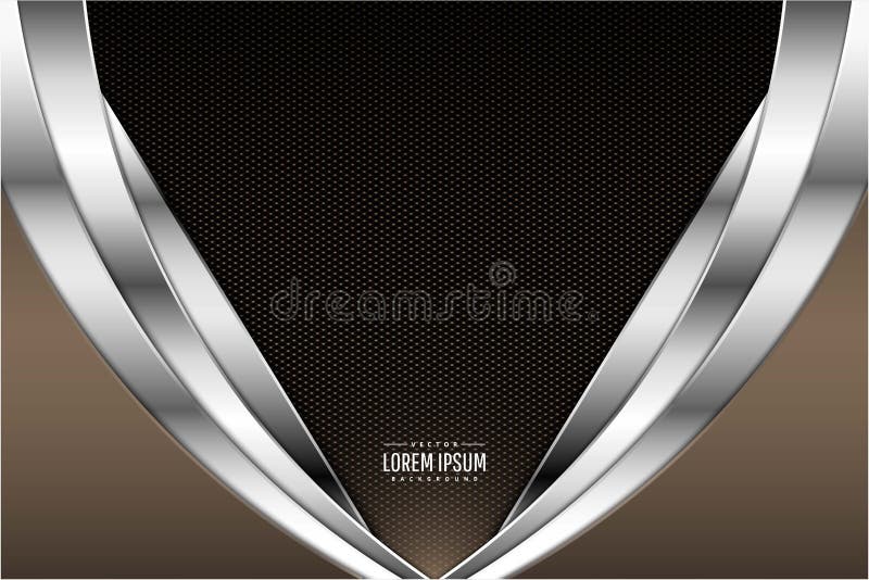 Elegant Metallic Background.Brown with Silver Technology Concept.Layout ...