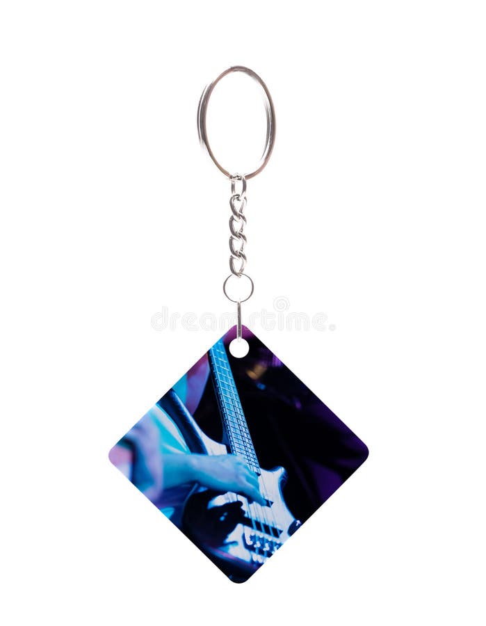 Print Example on Square Key Holder Stock Image - Image of keyring ...