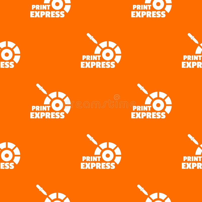 Print Express Pattern Vector Orange Stock Vector - Illustration of ...