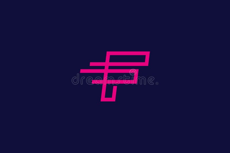 F Logo Design . Abstract Letter F with Line Style Stock Vector ...