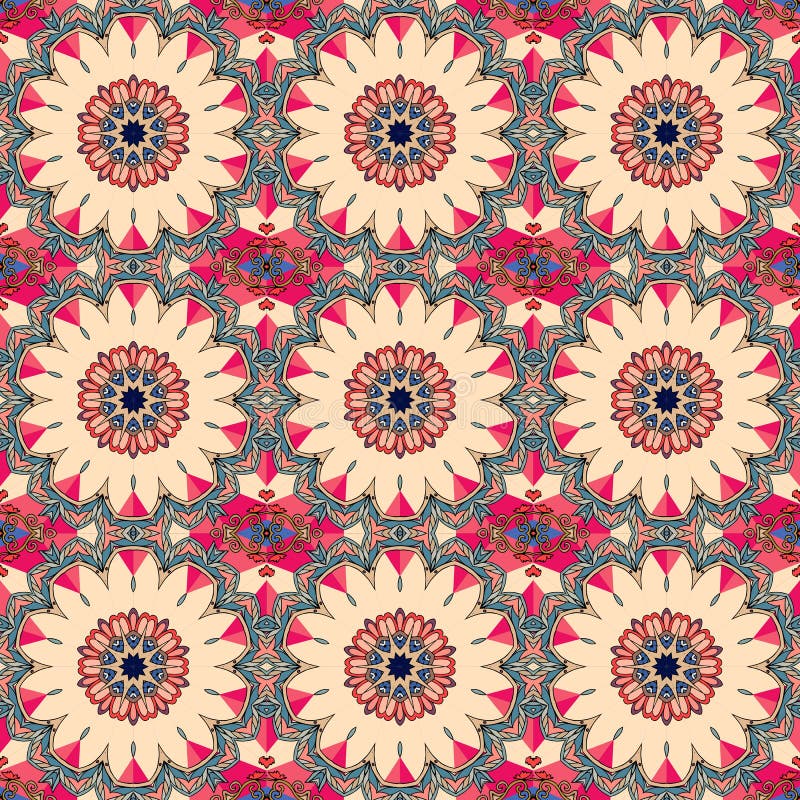Print for Fabric with Stylized Daisy Flowers. Vector Illustration Stock ...