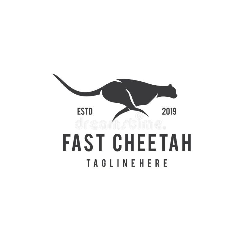 Fast Cheetah Logo Design Template Stock Vector - Illustration of ...