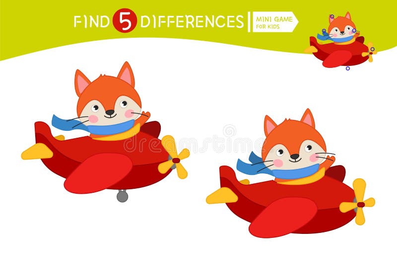 Spot Differences Plane Stock Illustrations – 21 Spot Differences Plane ...