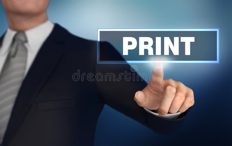 3d Print Pushing Keyboard with Finger 3d Illustration Stock ...