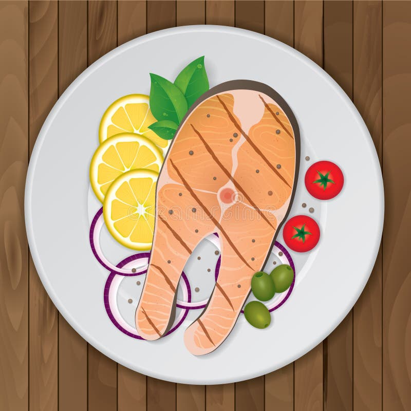 Fish Platter Cartoon Vector Clipart Stock Vector - Illustration of ...