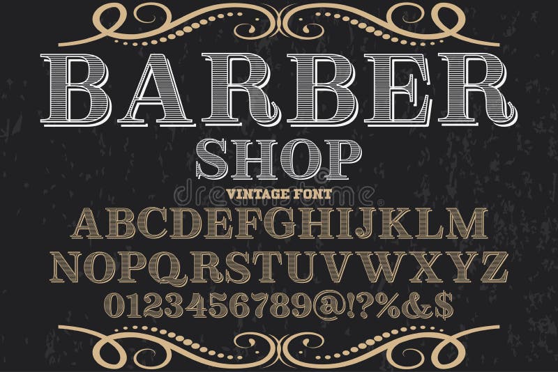 Barber Alphabet Stock Illustrations – 375 Barber Alphabet Stock ...