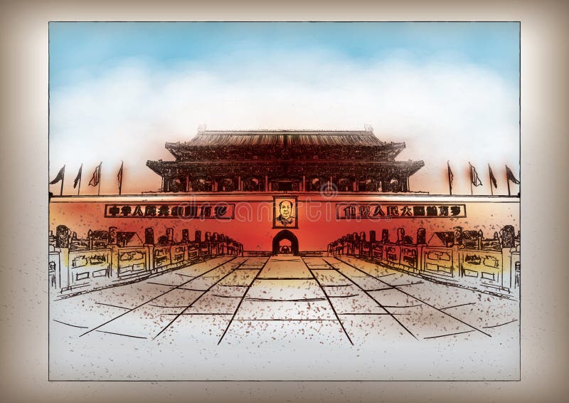 Forbidden City Sketch Stock Illustrations – 158 Forbidden City Sketch ...