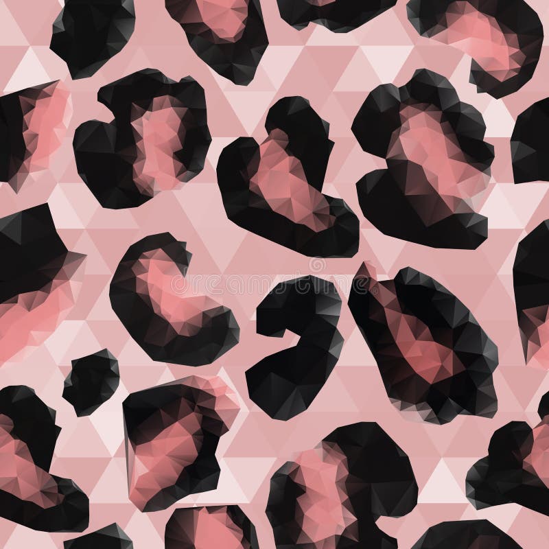 Print Fur Leopard Triangle Pattern. Stock Vector - Illustration of ...