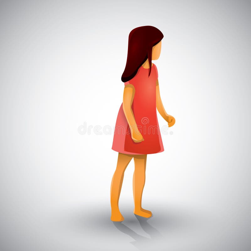 Kid stand idle pose. stock vector. Illustration of character - 68239822